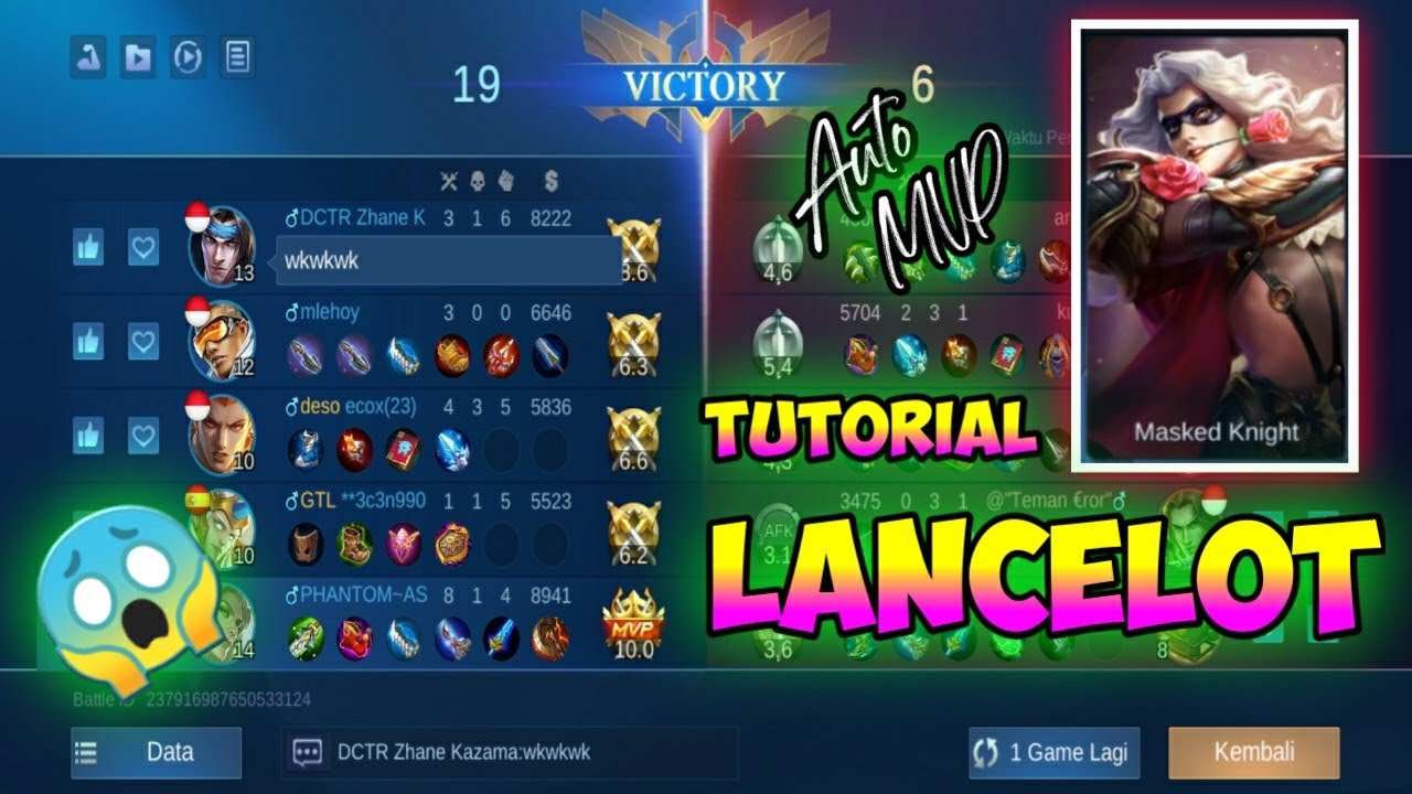 TUTORIAL GAME PLAY LANCELOT AUTO MVP ! MUSUH AUTO AFK ! | MOBILE LEGEND | BANG - BANG !! #3 ...