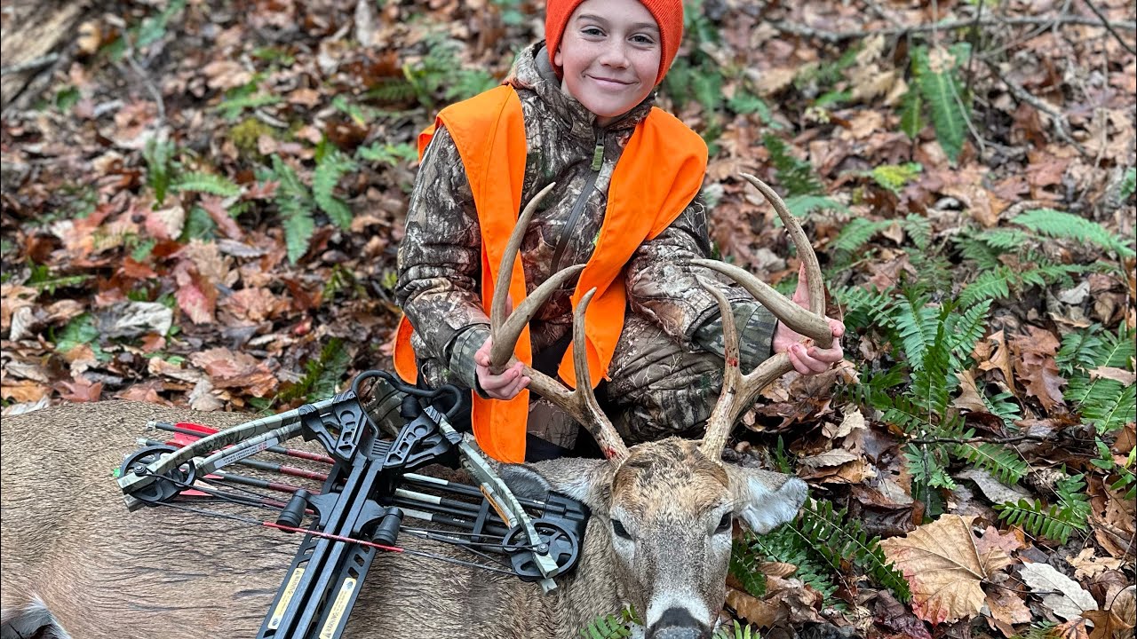 HUGE 6 Point Buck!! WILDEST post shot deer crash we have ever seen ...