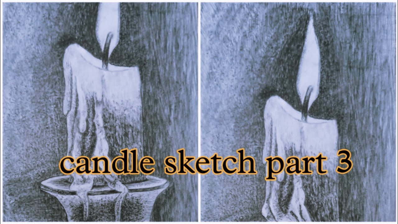 How to sketch a candle/candle sketch part 3 - YouTube