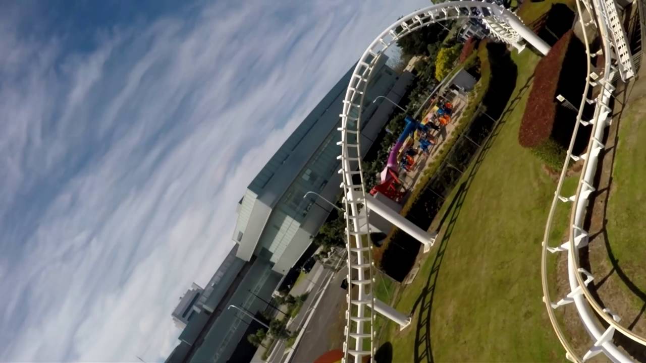 Rainbow's End - Coca-Cola Corkscrew Roller Coaster - YouTube