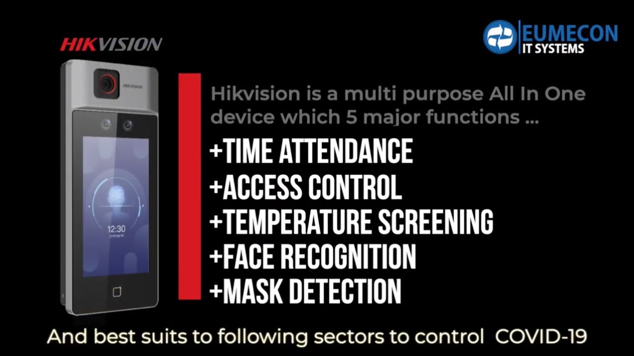 HIKVISION face recognition terminal by EUMECON - YouTube