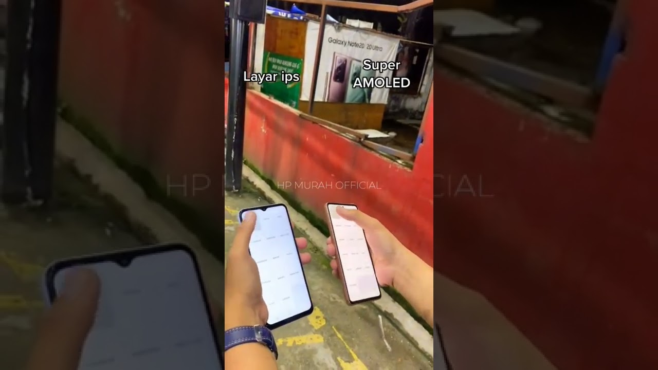 test layar samsung IPS vs SUPER AMOLED #test #samsung - YouTube