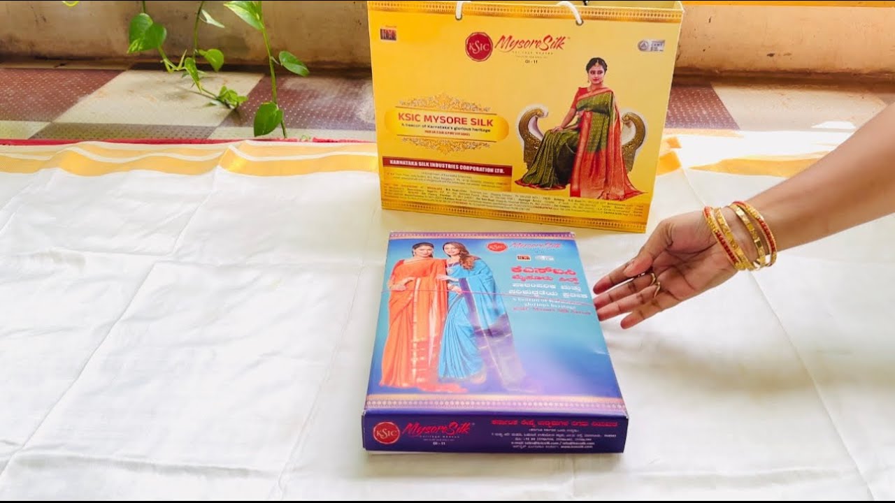 KSIC Mysore Silk Saree|Unboxing Royalty in every fold with gold zari ...
