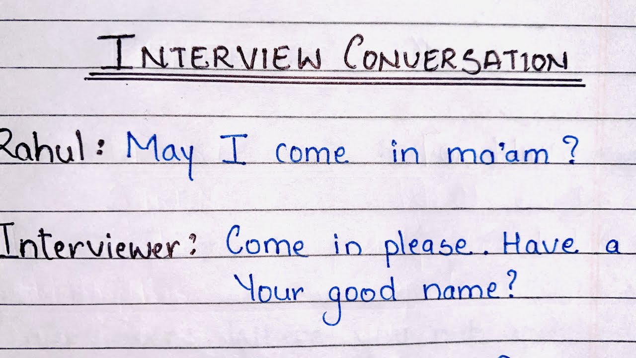 Job Interview Conversation || Dialogues Between Interviewer ...