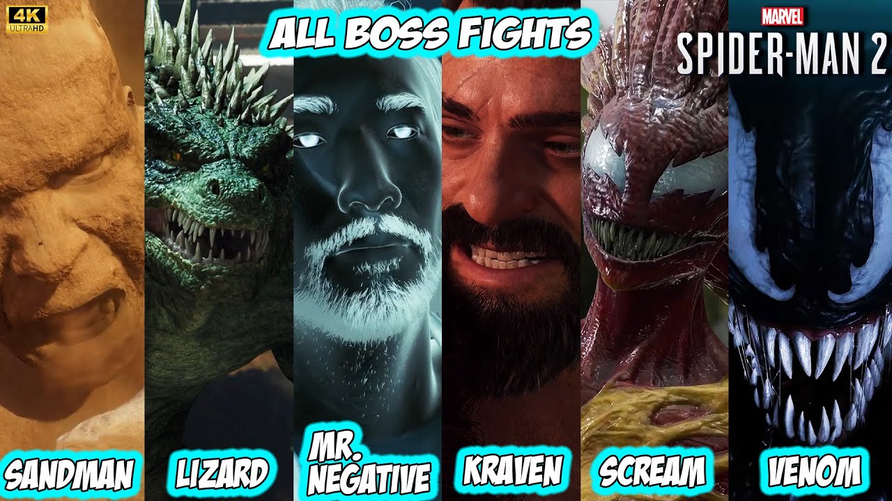 How to DEFEAT All BOSS in Marvel's Spider-Man 2 - 4K FULL Walkthrough ...