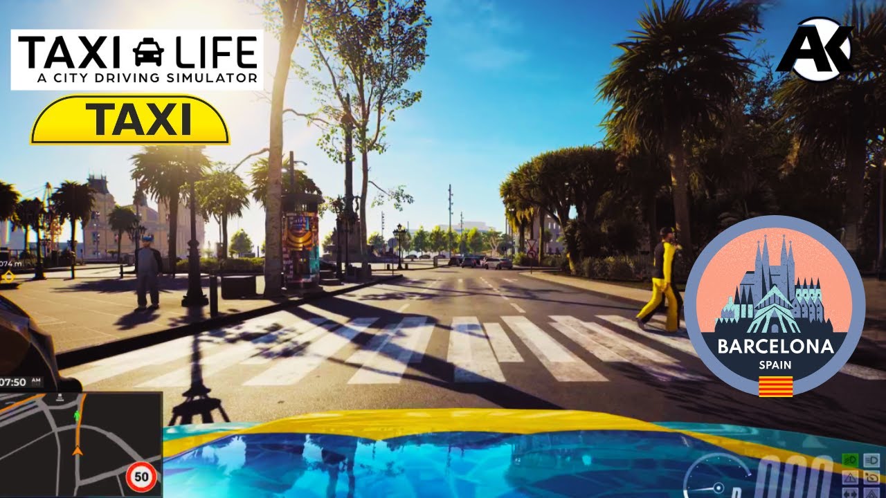 TAXI LIFE #1 : MON 1ER JOUR A BARCELONE (Volant G29) - YouTube