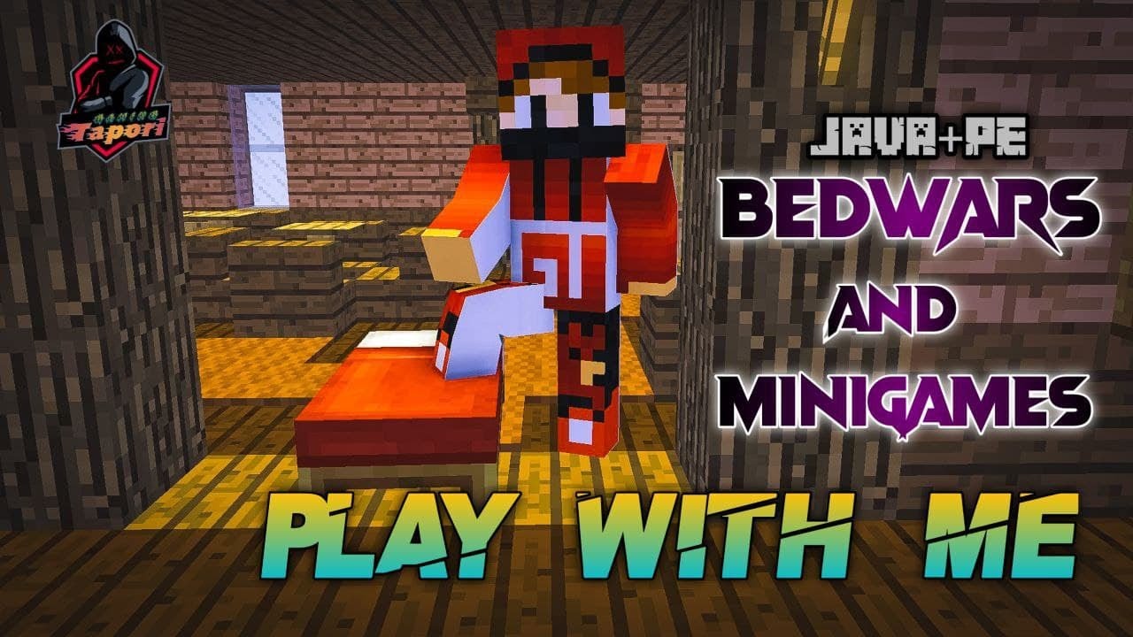 Bedwars and minigames with Bhailog | Java + Pe server | Minecraft live ...