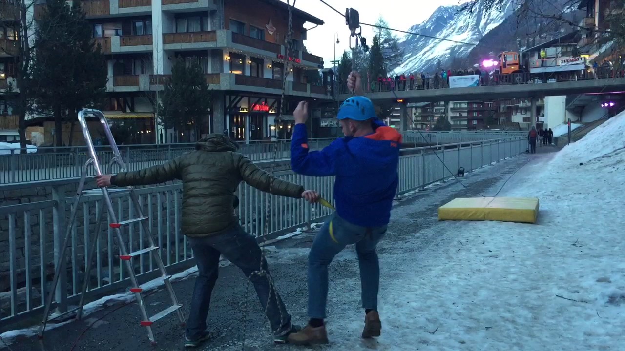 Zipline in Zermatt - YouTube