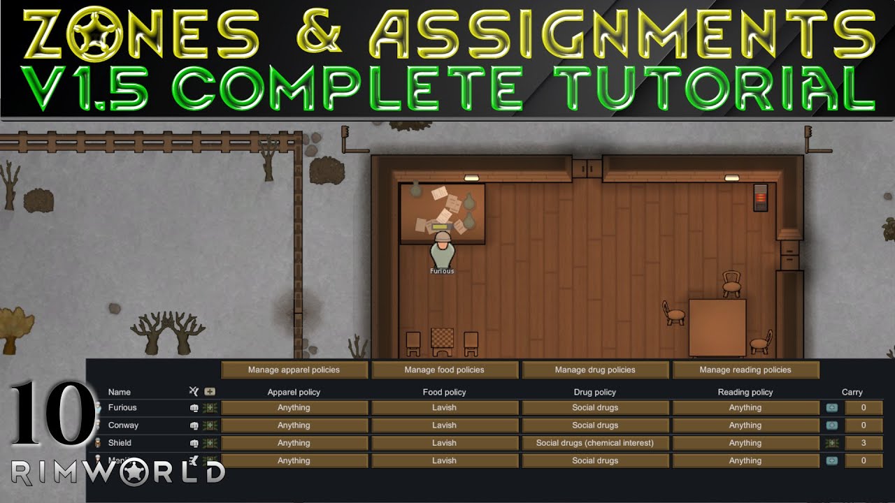 ZONES & ASSIGNMENTS - Rimworld 1.5 COMPLETE TUTORIAL Guide (10) - YouTube