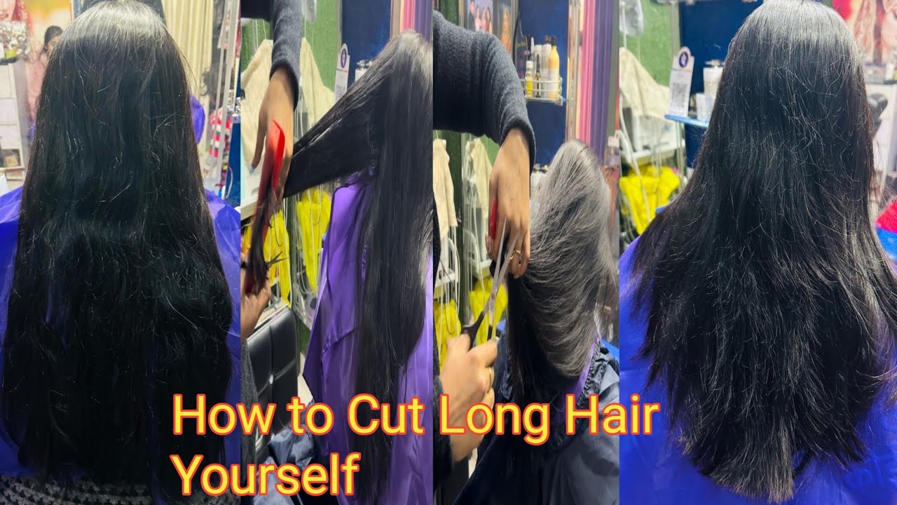 Very long hair hair cut transformation | How to Cut Long Hair Yourself ...
