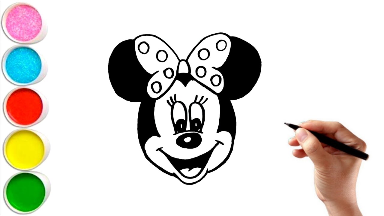 How to Draw Minnie Mouse Easy | Drawing Minnie Mouse Easy - YouTube