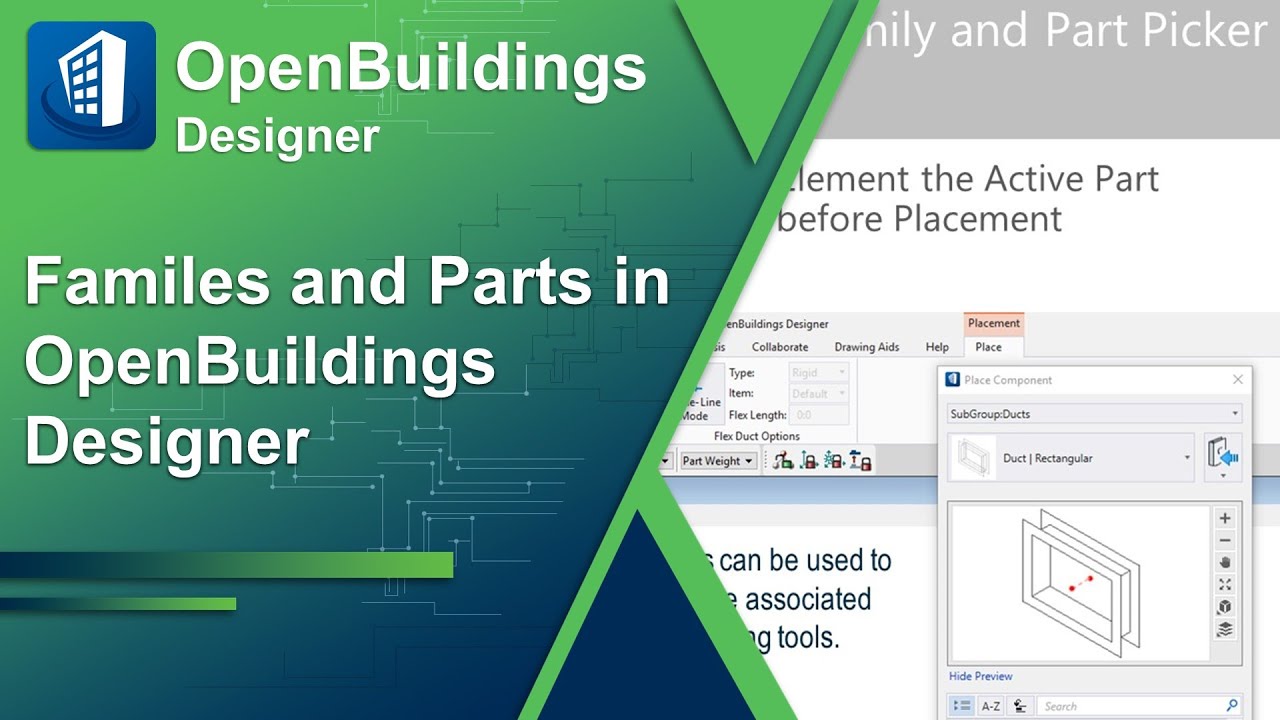 Introduction to Families and Parts in OpenBuildings Designer - YouTube