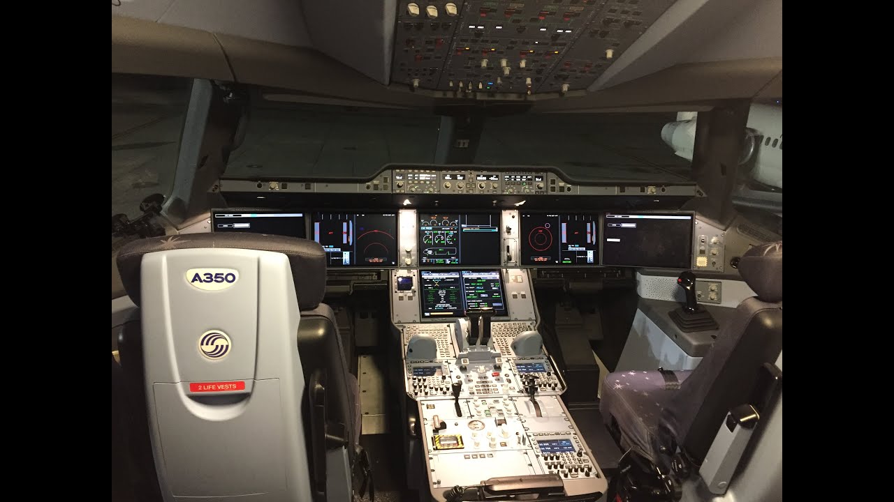 A350 flight deck tour - YouTube