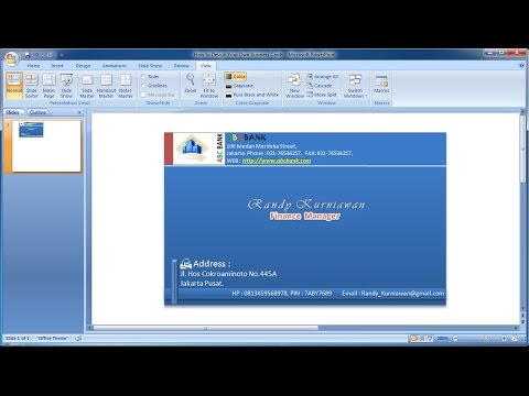 PowerPoint Training |How to Design Your Own Business Cards - YouTube