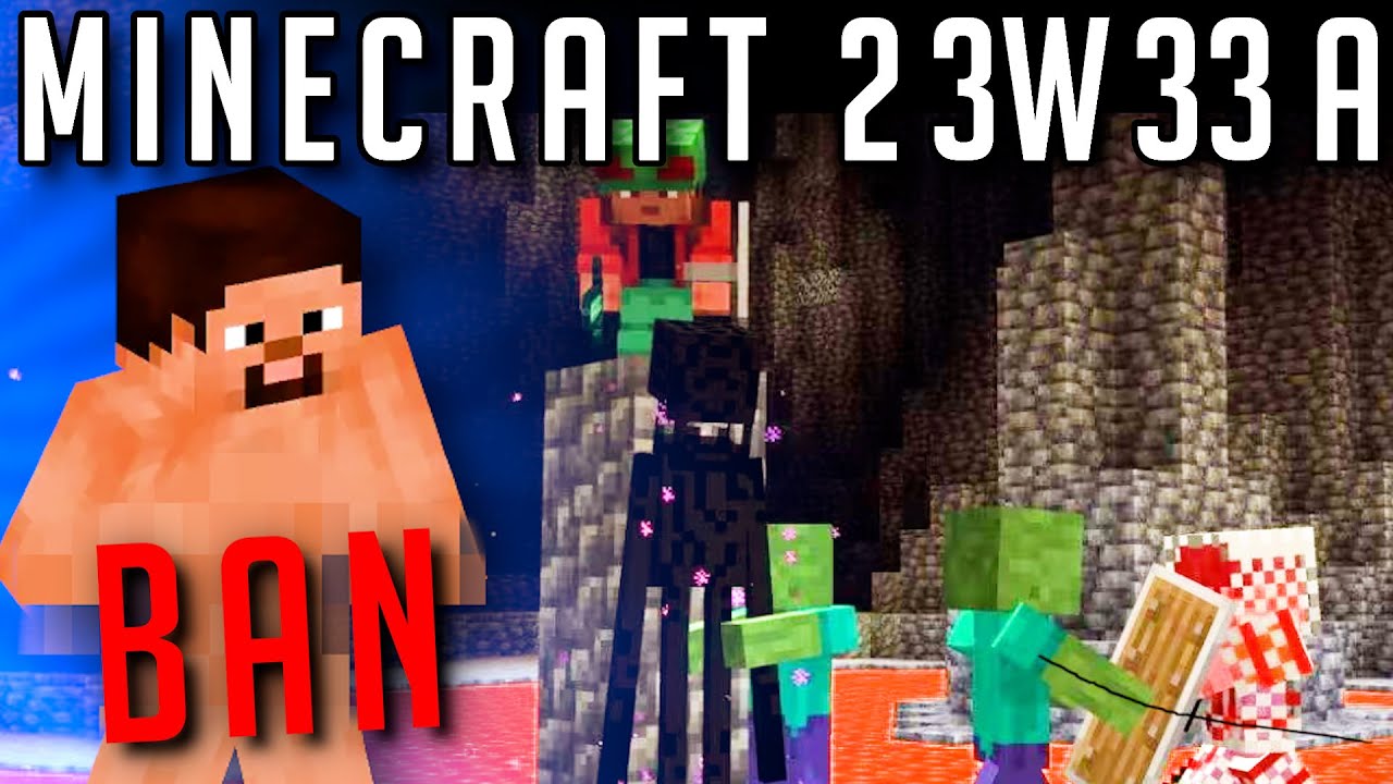 Minecraft Snapshot 23w33a : Report Skins et Pseudos, Fix Hitbox ! - YouTube