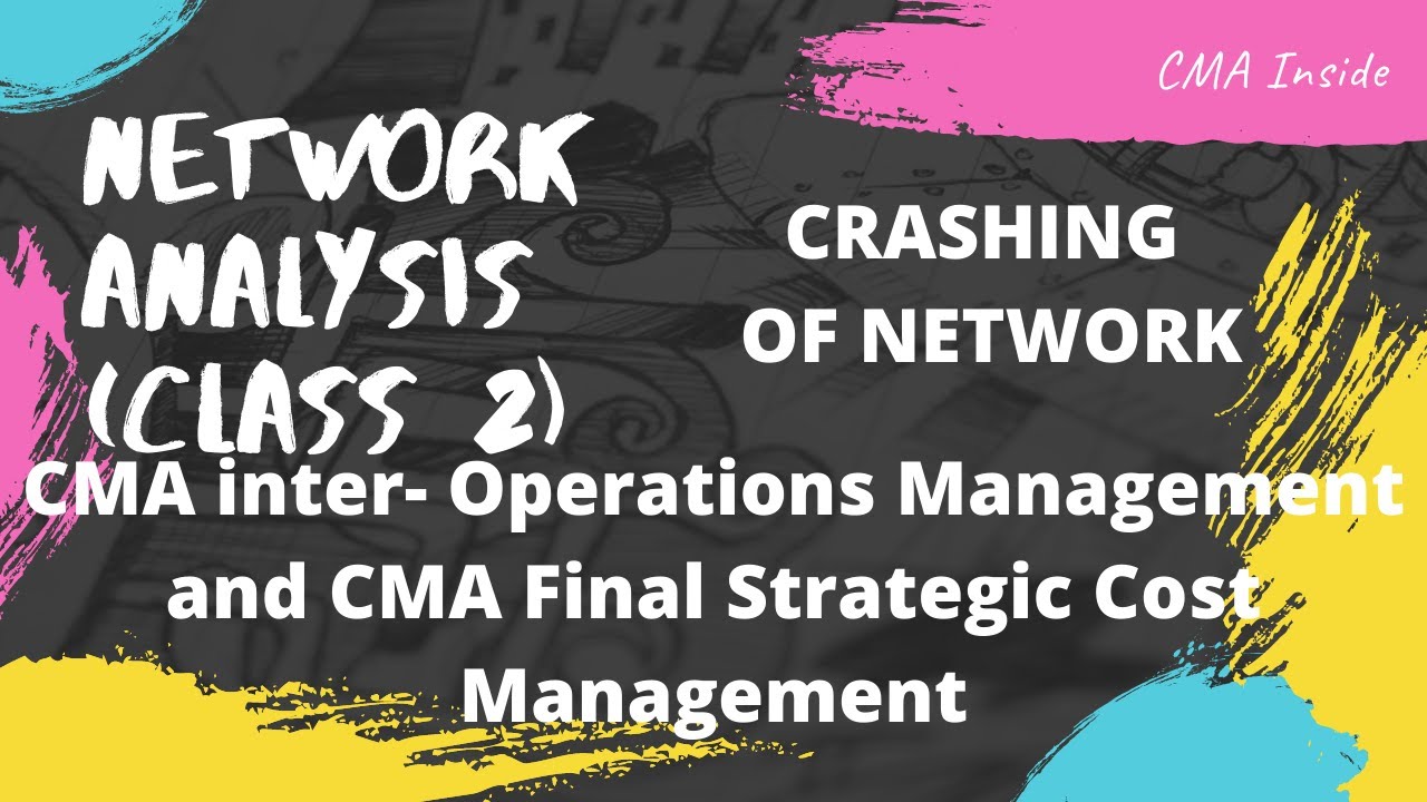 Network Analysis | Class 2 | Crashing Of Project network | CMA FINAL ...