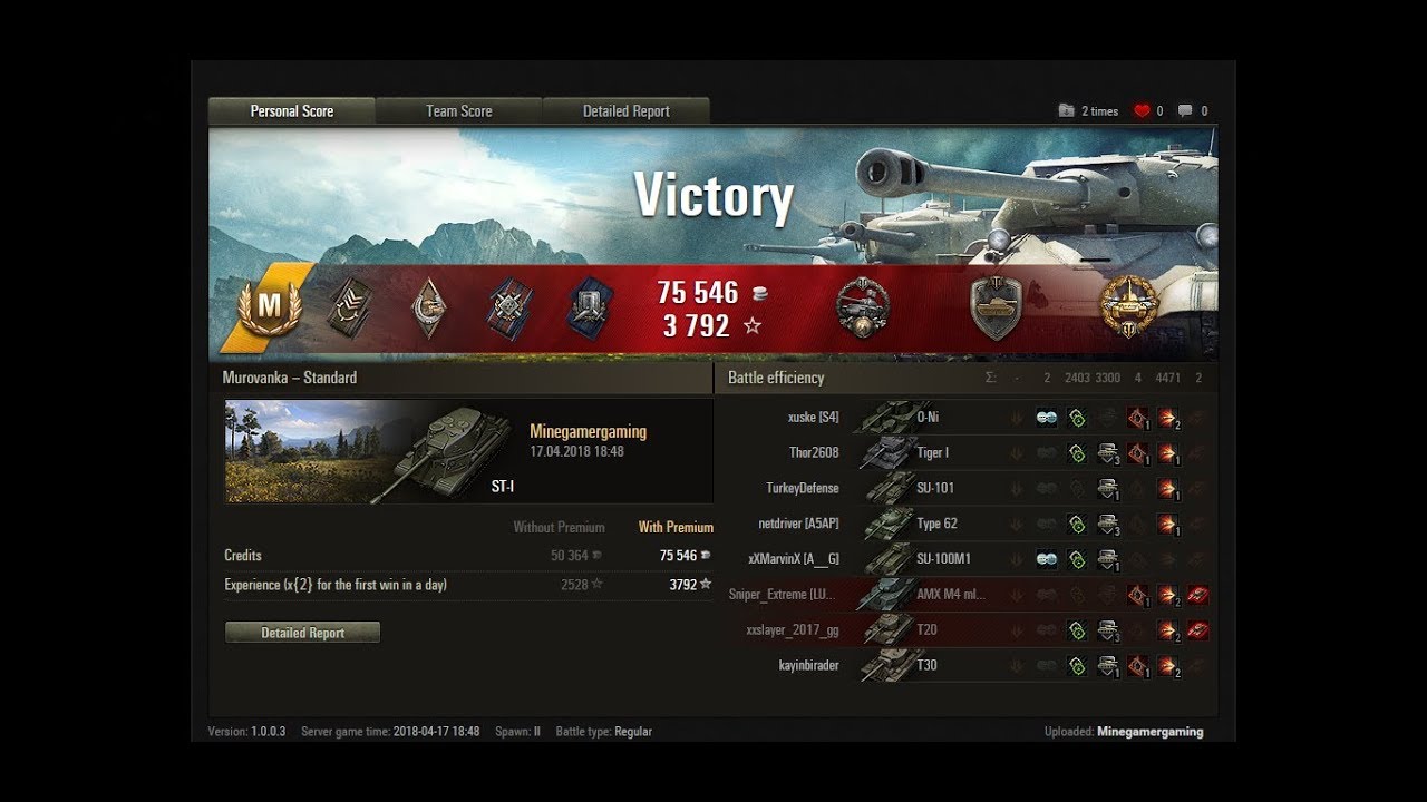 World of Tanks ST-1 2 kills 4.5k damage - YouTube