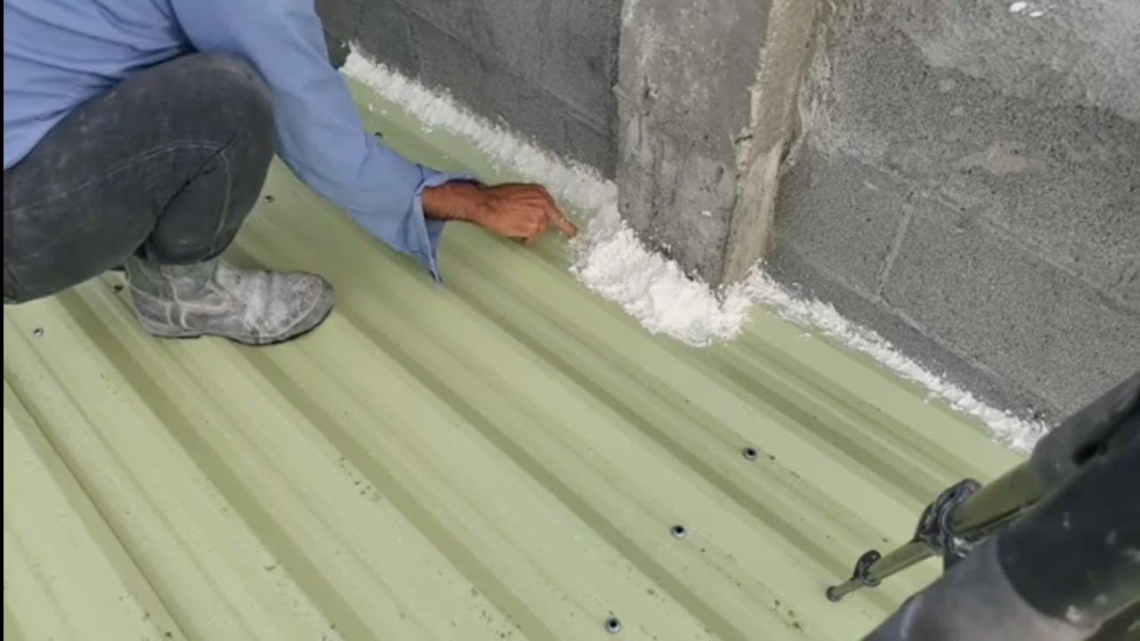 Cómo SELLAR Techo de Lámina. Espuma Poliuretano - YouTube