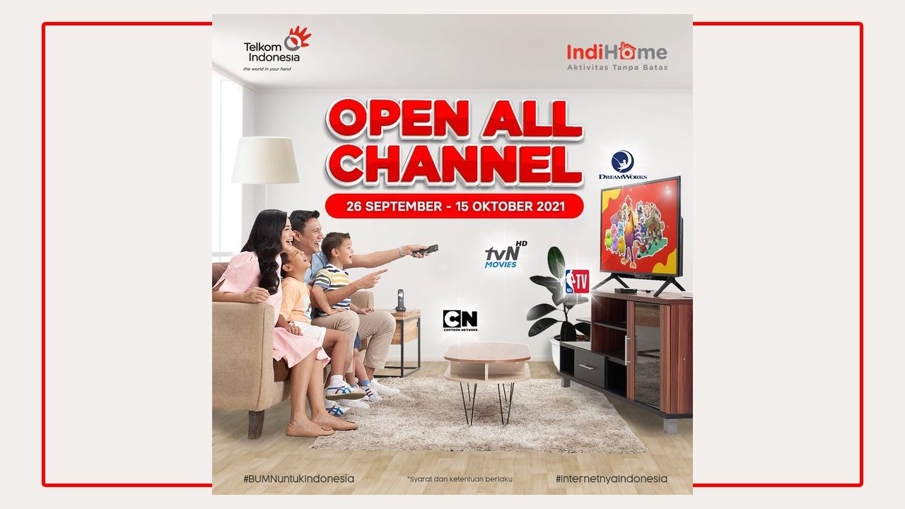 Indihome TV Buka Semua Channel Secara Gratis sampai 15 oktober 2021 ...
