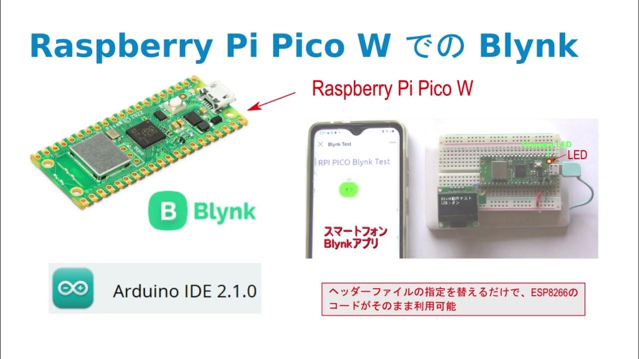 Raspberry Pi Pico W での Blynk アプリの利用 - YouTube