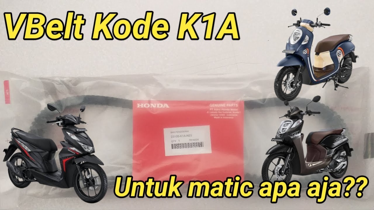 Vbelt ori kode K1A || buat motor matic apa aja? - YouTube
