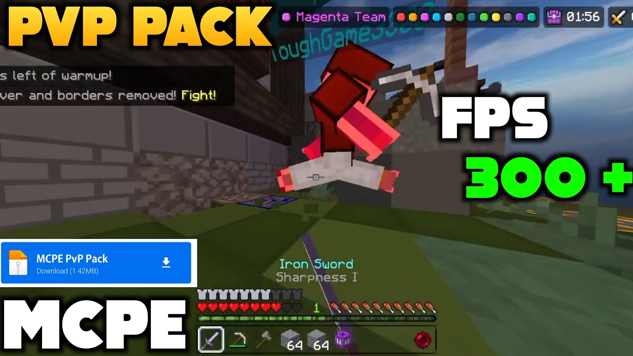 Mcpe pvp texture pack 16x Fps boost | Mcpe pvp fps boost | Minecraft ...