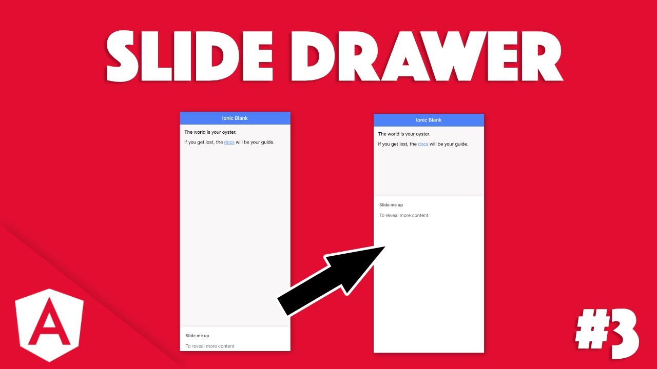 Slide Drawer With Ionic Gestures Ionic Ui Challenge 3
