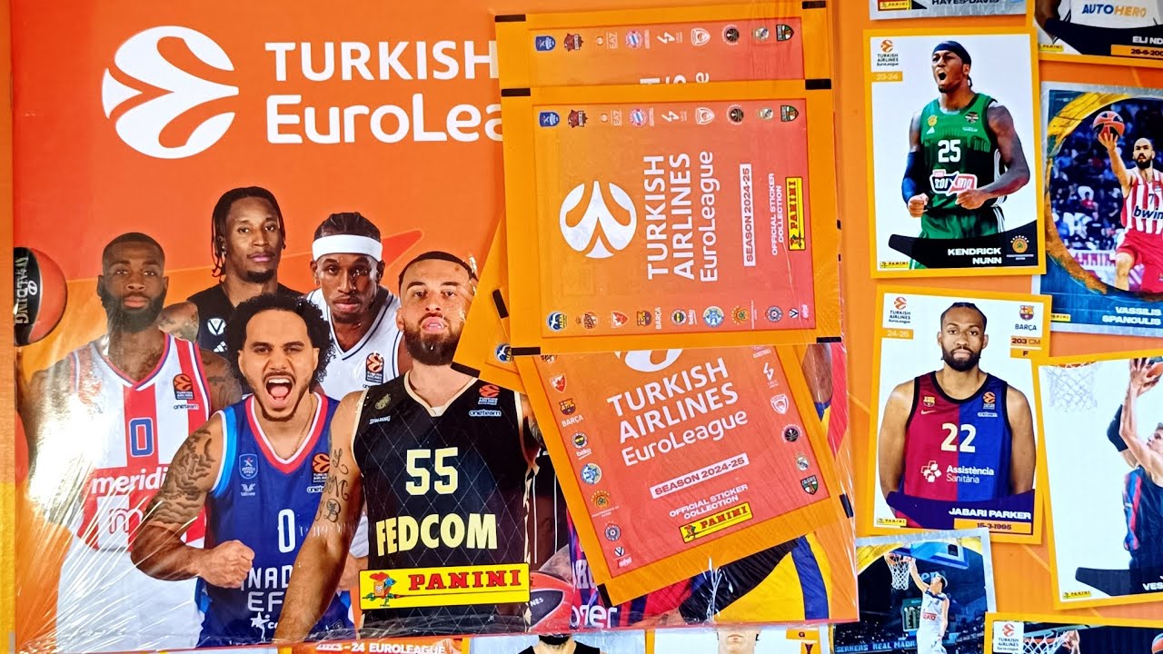 2024-25 Panini Euroleague Sticker set starter pack break - YouTube