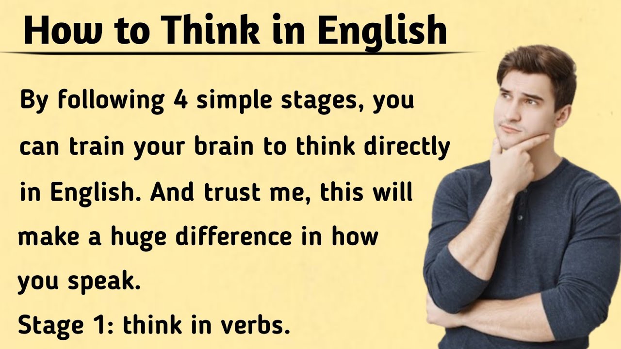 Practice English Speaking || How to think in English easy Tips || Graded Reader || learn English ...