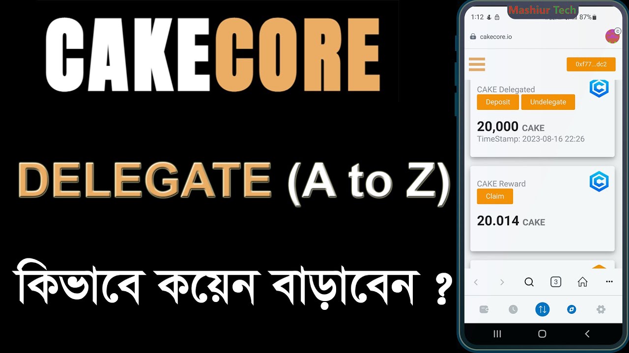Cake CORE Delegate (A-Z) How to DELEGATE CakeCore | Earn Money Online ...