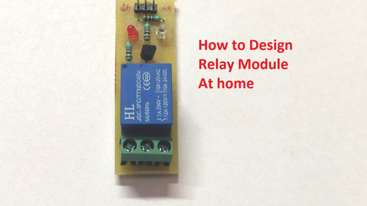 How to Make Single Channel Relay Module at home | Relay module on PCB ...