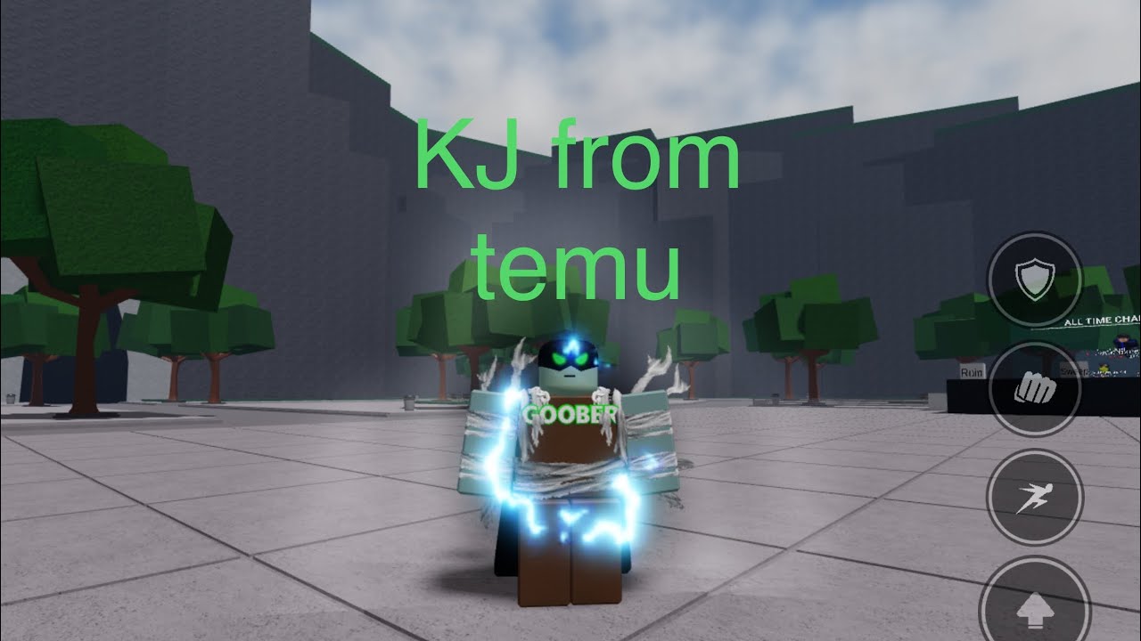Showing KJ from temu (roblox the strongest battle grounds) - YouTube
