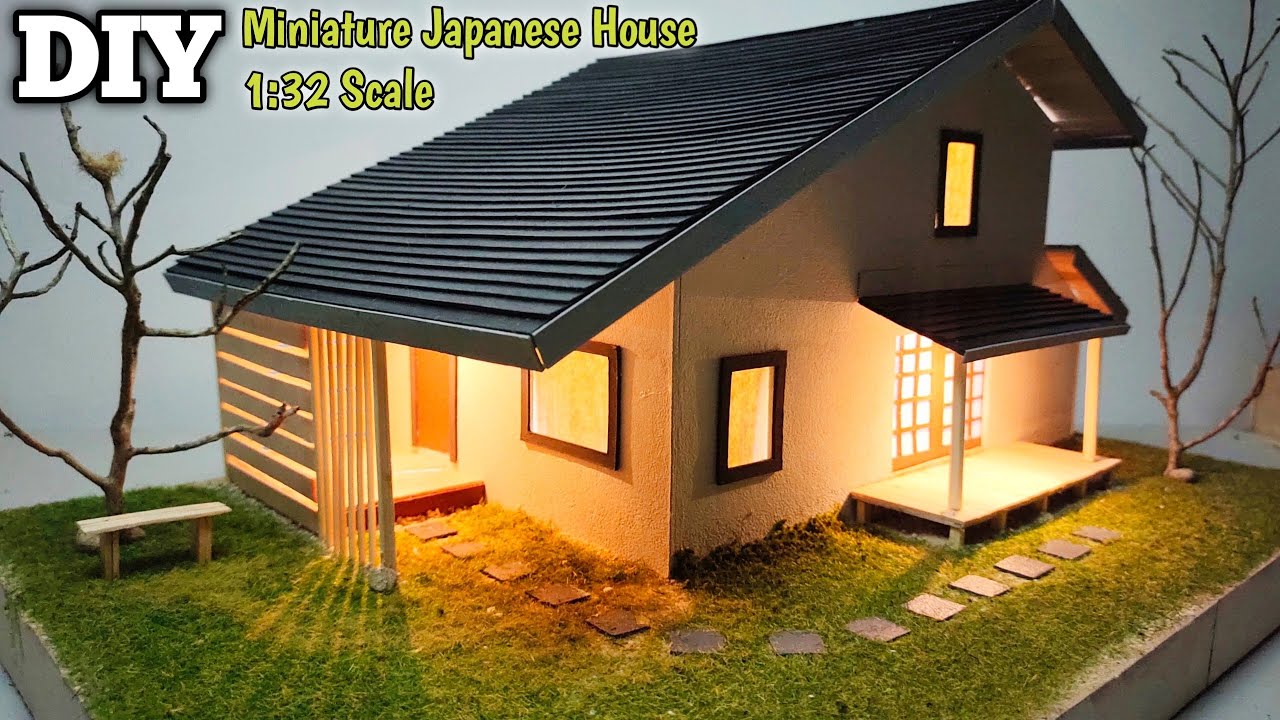Tutorial membuat miniatur rumah jepang dari stik es krim dan karton ...