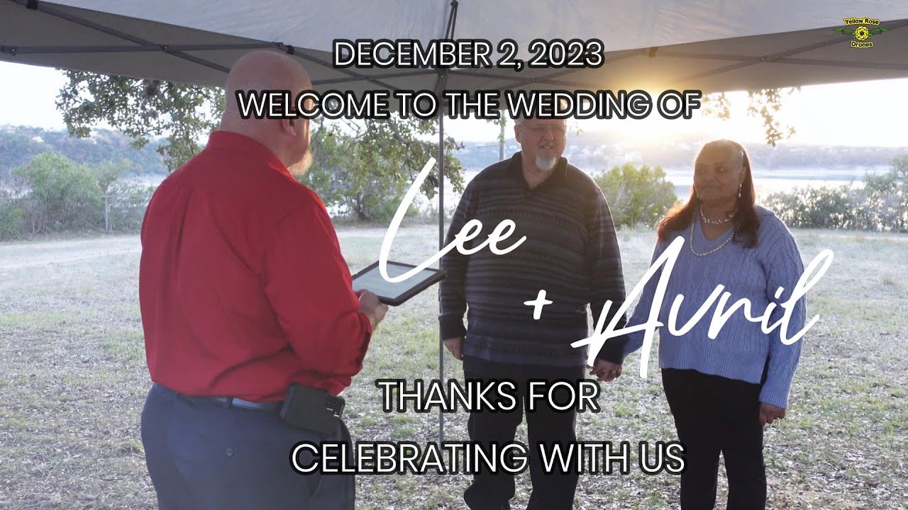 Wedding of Lee Besing & Avril Rollison at Canyon Lake TX on December 2 ...