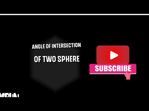 Angle of intersection of two sphere //solid geometry/bsc/mathematics ...