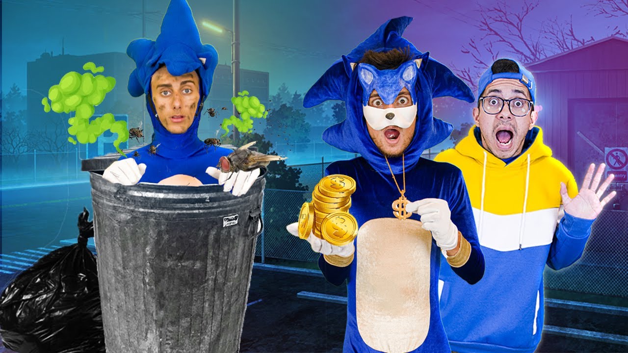 O IRMÃO POBRE DO SONIC APARECEU NA MINHA CASA ! SONIC RICO VS SONIC ...