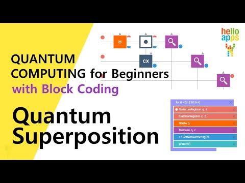 Quantum Superposition - Quantum Computing with simple block coding - HelloApps.com - YouTube