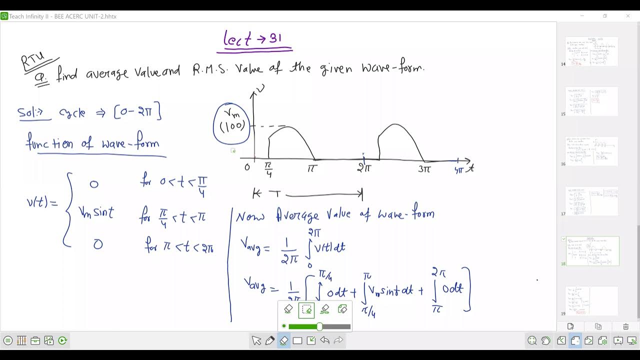 Numerical on #AC #Quantities- Part-2 | Lecture-31 | Unit-II -BEE- Sem-I | by #Aryacollege - YouTube