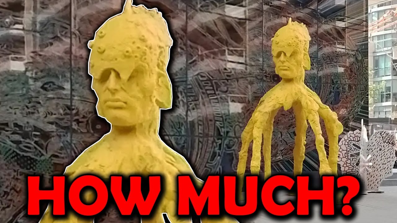 This is Art? How Much Did this Yellow Statue Cost? - YouTube