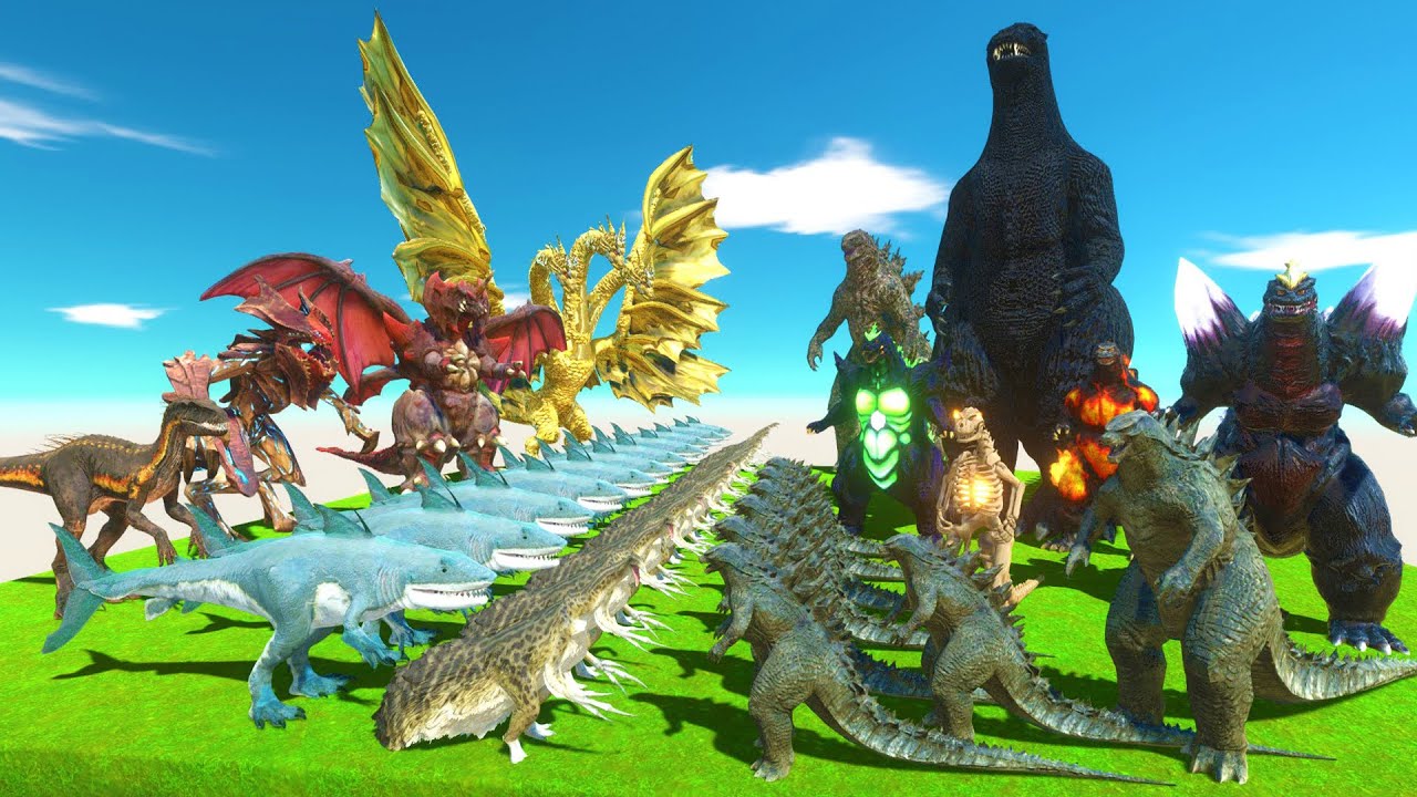 Godzilla Infinity War - Battle With Ghidorah and Dinosaurs | Animal ...