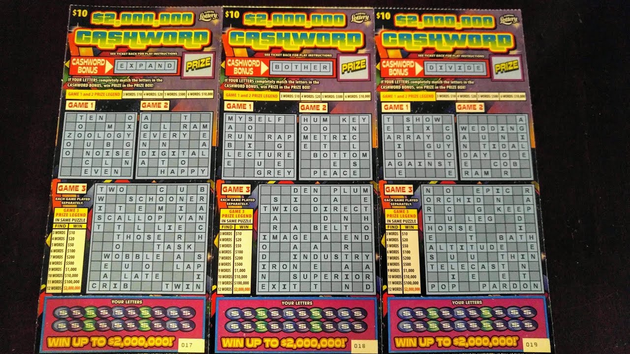 Scratch Offs - Lottery - $2,000,000 Top Prize - Florida - Word Up ...