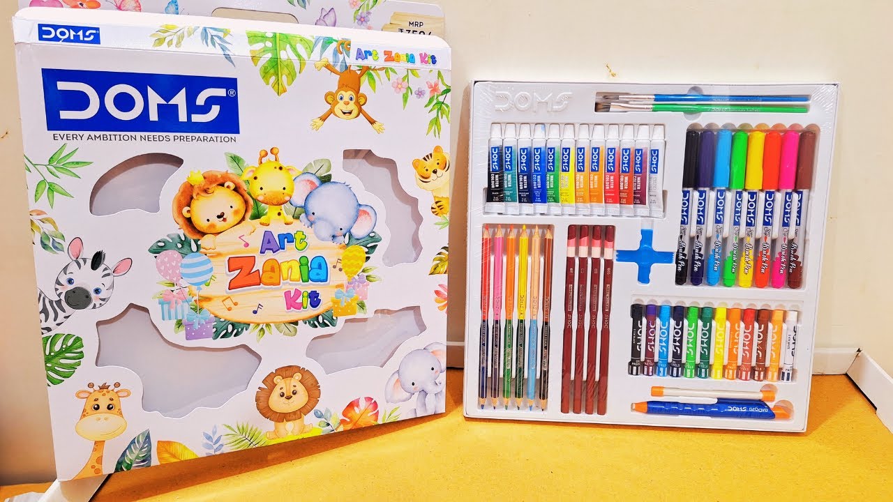 Unboxing and Review of Doms Art Zania Kit for birthday gift - YouTube