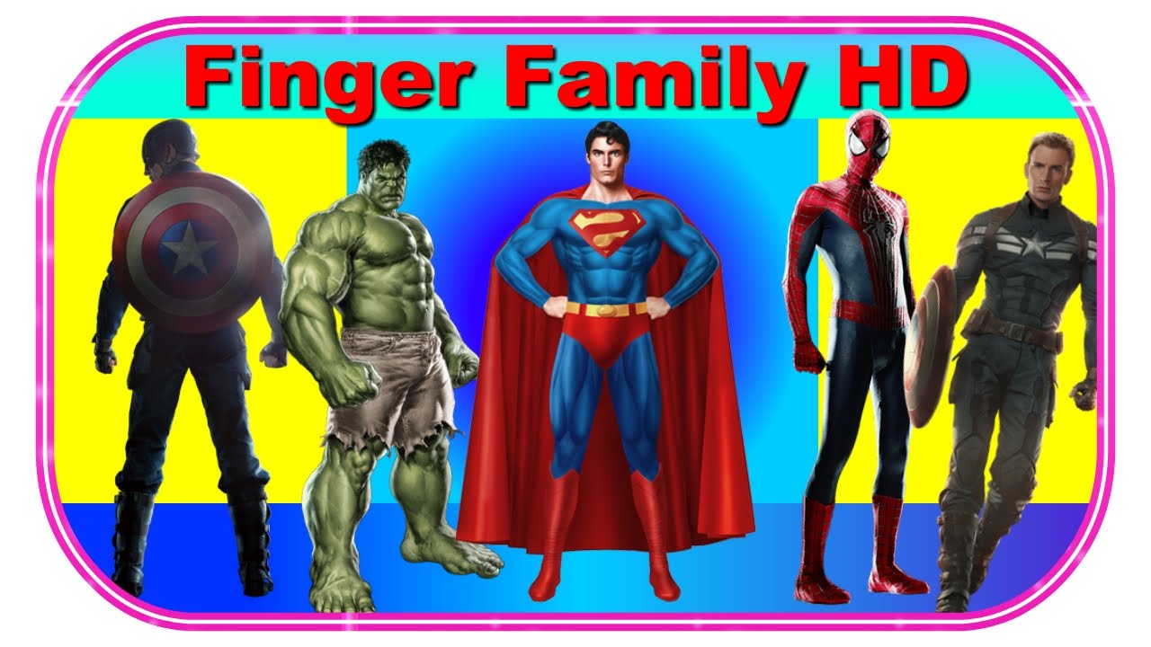 SuperHero Finger Family || Finger Family Collection | Superheroes ...