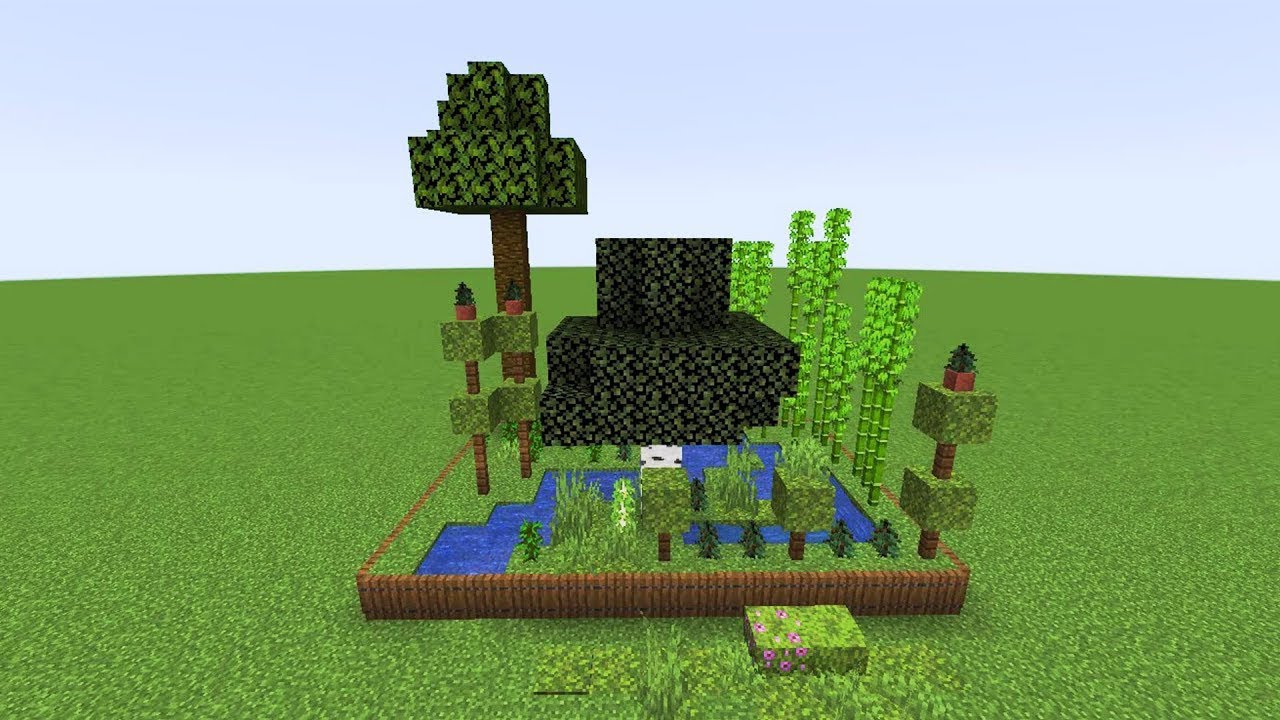 Minecraft : How to make a small forest ( The best home for wild animals ) - YouTube