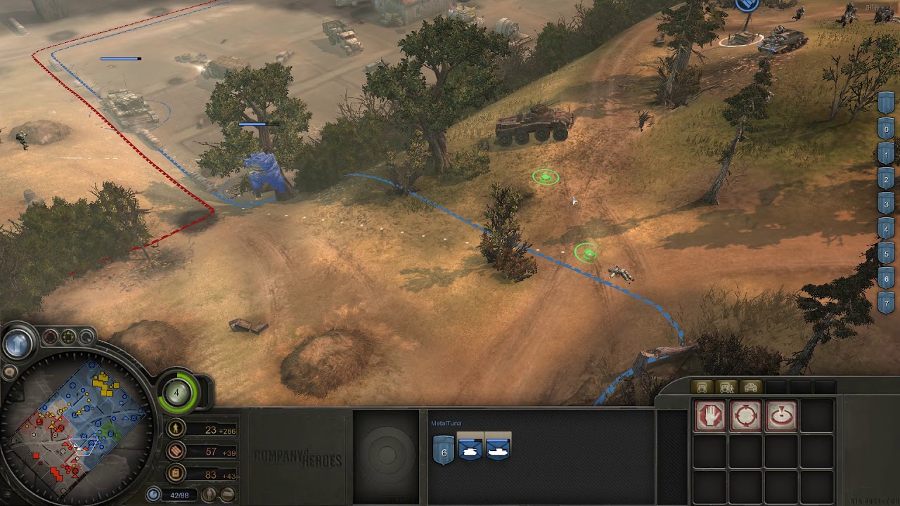 Company of Heroes (CoH) 1 - British (Artillery Support) Gameplay - YouTube