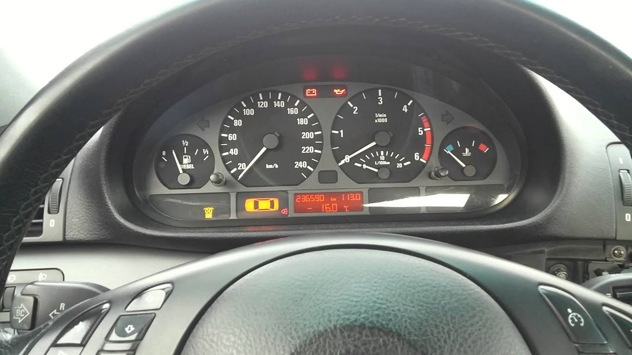 BMW e46 320d 136hp cold start -16 šalto užvedimas - YouTube