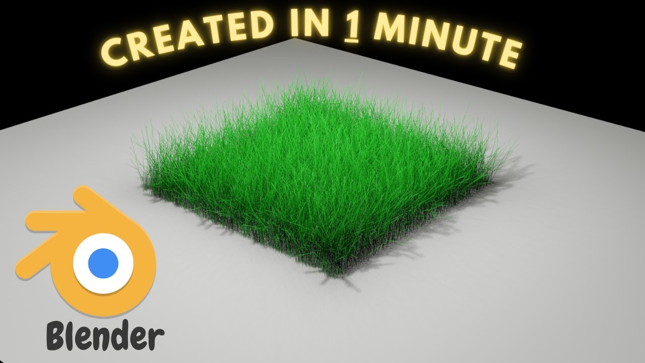 Create grass in 1 minute | Blender Tutorial - YouTube