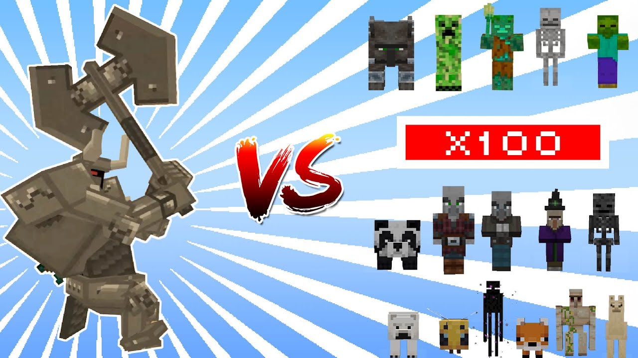 Ferrous Wroughtnaut | Mowzie's Mobs | vs Minecraft Mobs 1vs100 - YouTube