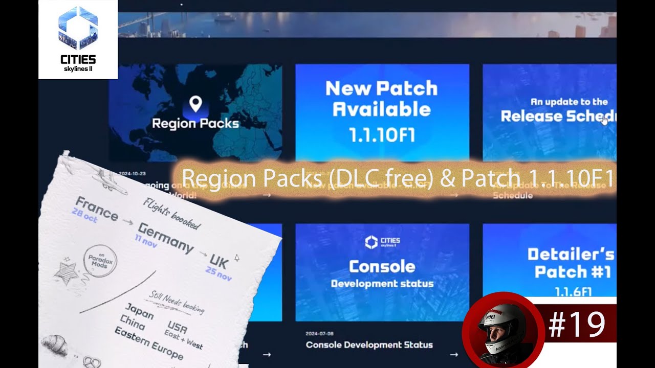#19 🖥️ Cities Skylines 2 🕹️ REGION PACK's 🗺️ DLC (free) + Patch 1.1.10 ...