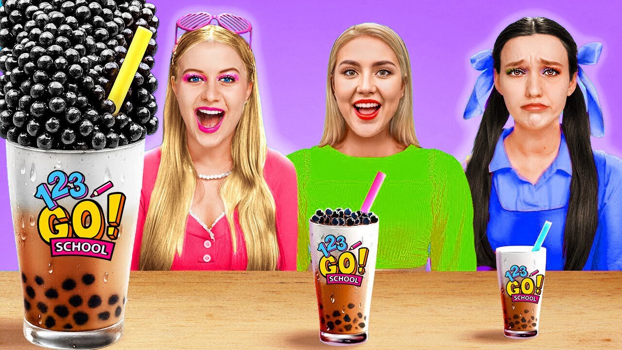 NEW 123GO! TANTANGAN MAKANAN ASLI VS COKELAT || Yang Terakhir Berhenti ...